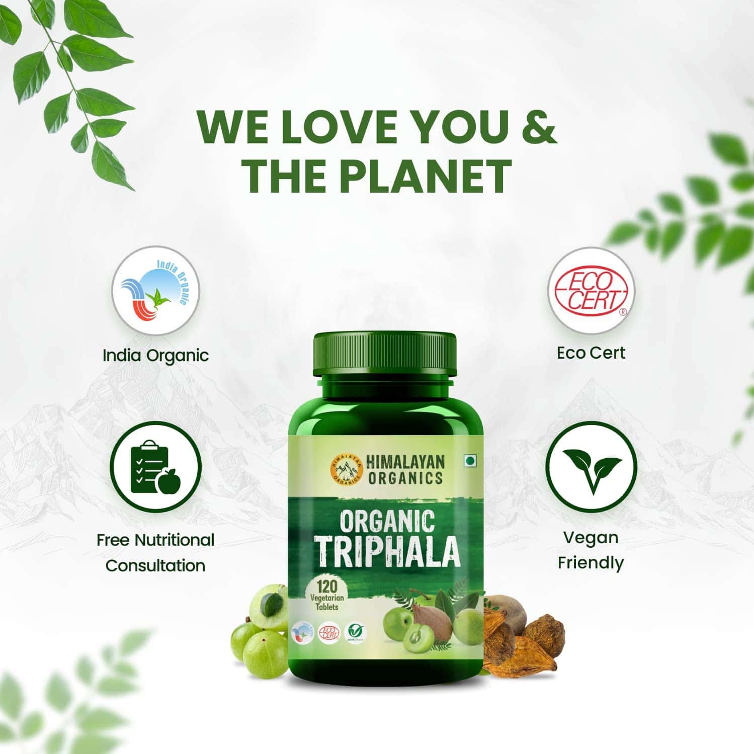 Buy HIMALAYAN ORGANICS ORGANIC TRIPHALA TABLETS | ANTIBACTERIAL | ANTI ...