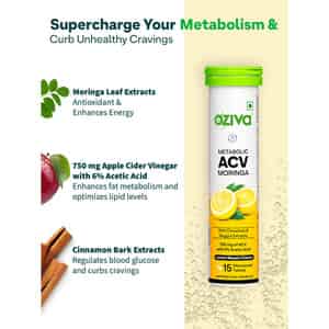 Buy OZIVA ACV MORINGA FOR WEIGHT LOSS | 3-IN-1 FAT OXIDATION FORMULA ...