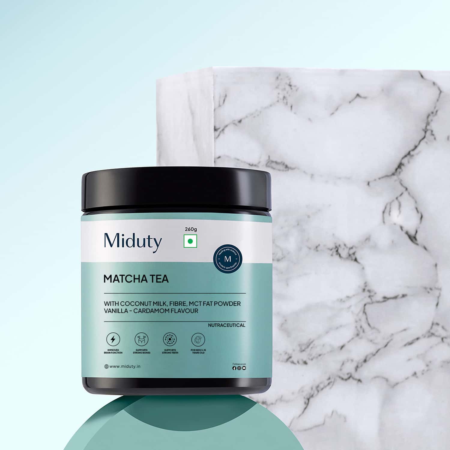 Buy MIDUTY PALAK NOTES MATCHA TEA - DETOXIFYING DRINK - FAT BURNER ...