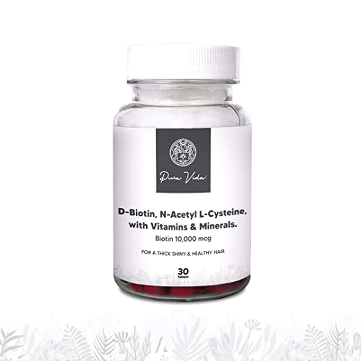 Buy PURA VIDA BIOTIN 10000 MCG TABLETS FOR MEN AND WOMEN FOR HAIR ...