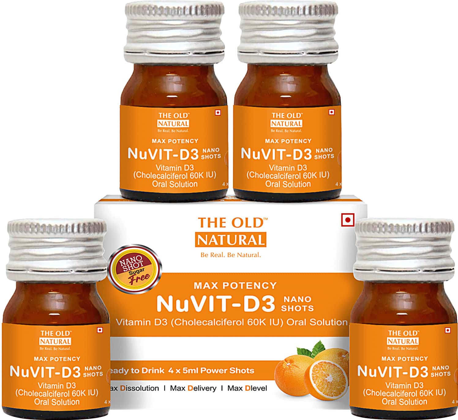 Buy THE OLD NATURAL NUVIT D3 VITAMIN D3 60000 ONCE IN A WEEK - 5ML PACK ...