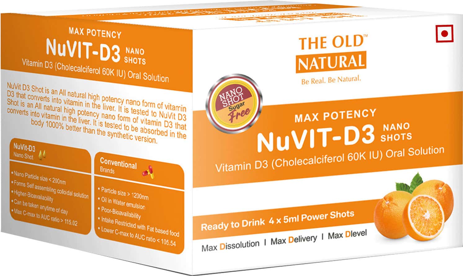 Buy THE OLD NATURAL NUVIT D3 VITAMIN D3 60000 ONCE IN A WEEK - 5ML PACK ...