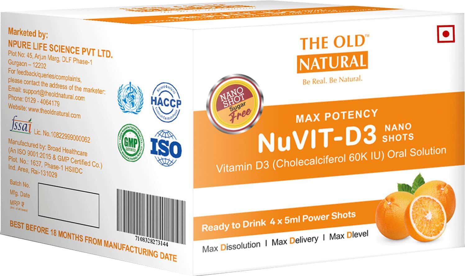 Buy THE OLD NATURAL NUVIT D3 VITAMIN D3 60000 ONCE IN A WEEK - 5ML PACK ...