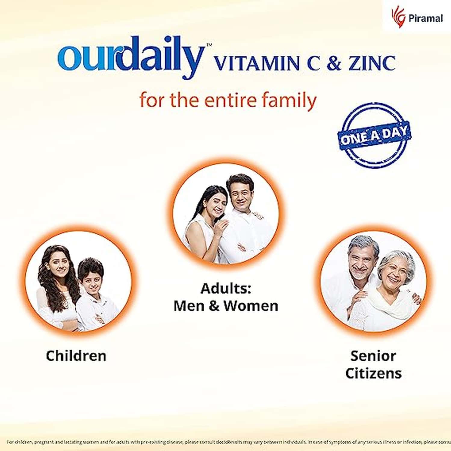 Buy OURDAILY VITAMIN C (500MG) & ZINC, CHEWABLE TABLETS, LEMONY ORANGE FLAVOUR - 240 TABLETS ...