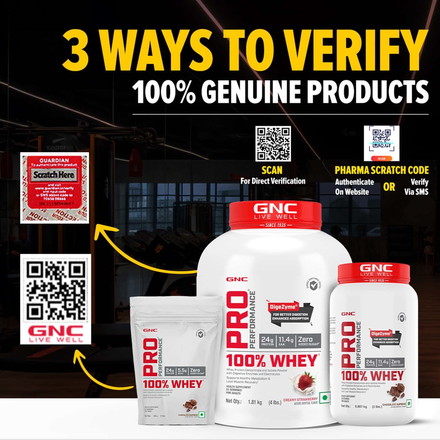 Buy GNC PRO PERFORMANCE 100% WHEY PROTEIN POWDER, 1.8 KG | 24G PROTEIN ...