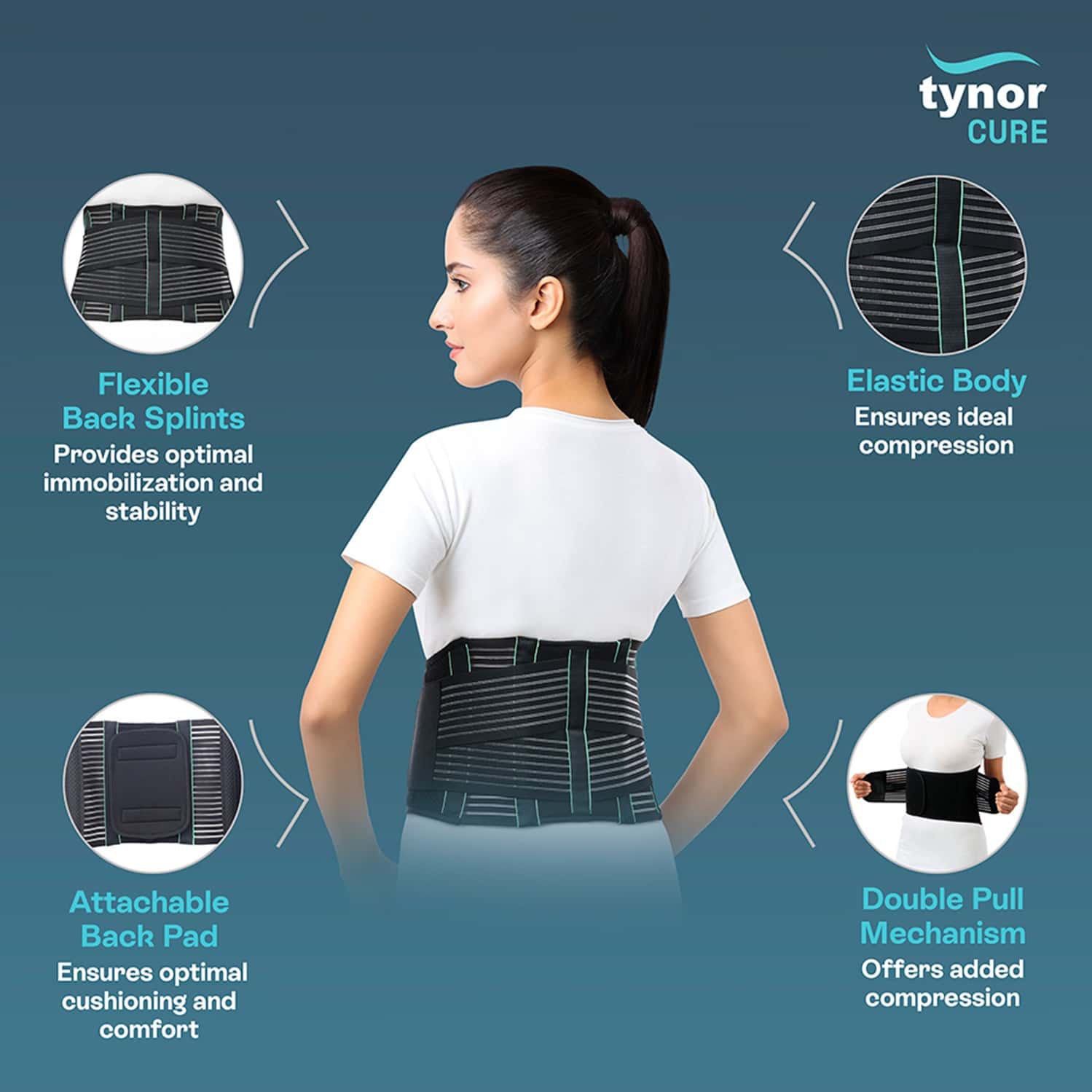 Buy TYNOR BACK SUPPORT BELT, BLACK, LARGE, 1 UNIT Online & Get Upto 60% ...