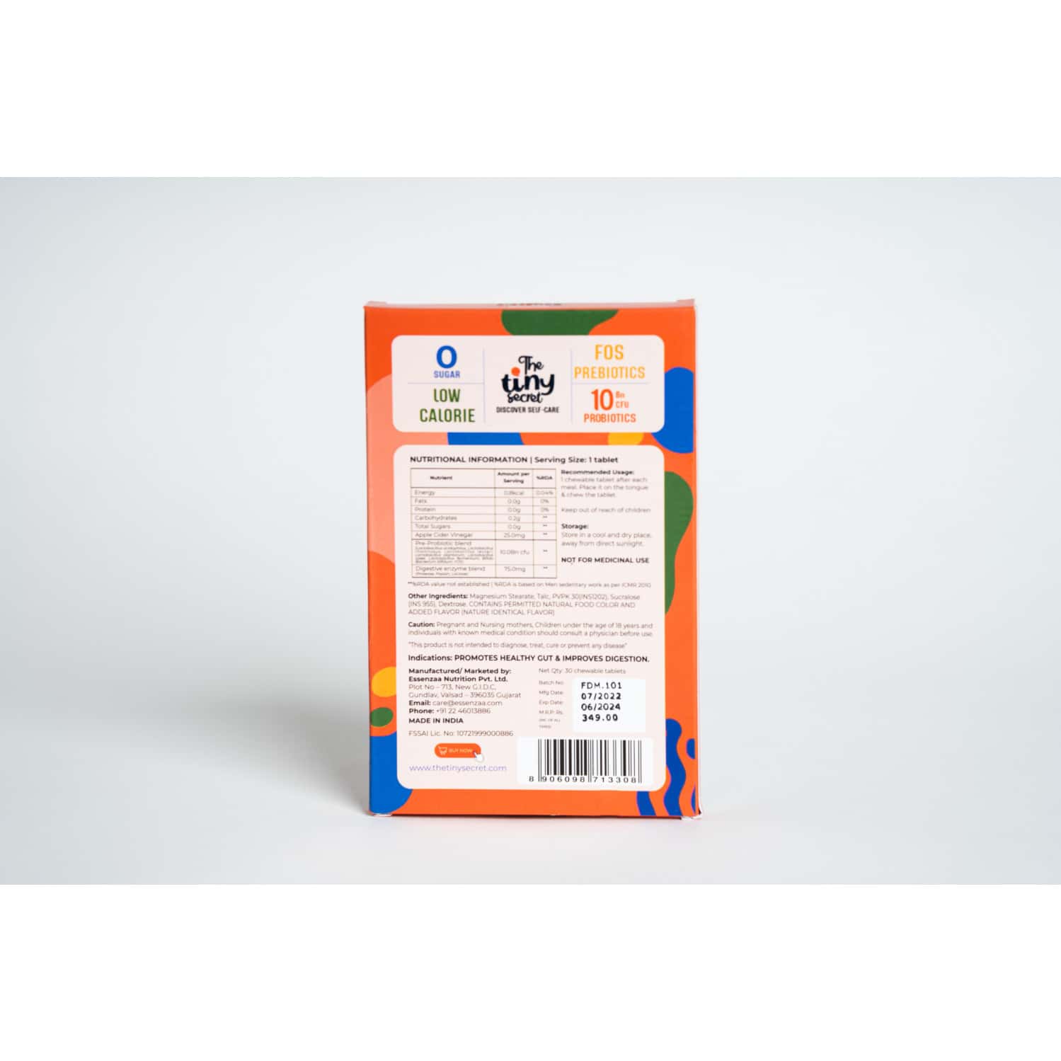 Buy THE TINY SECRET FIT MINTS DIGESTION CHEW TABLETS MEETHA PAN FLAVOUR ...