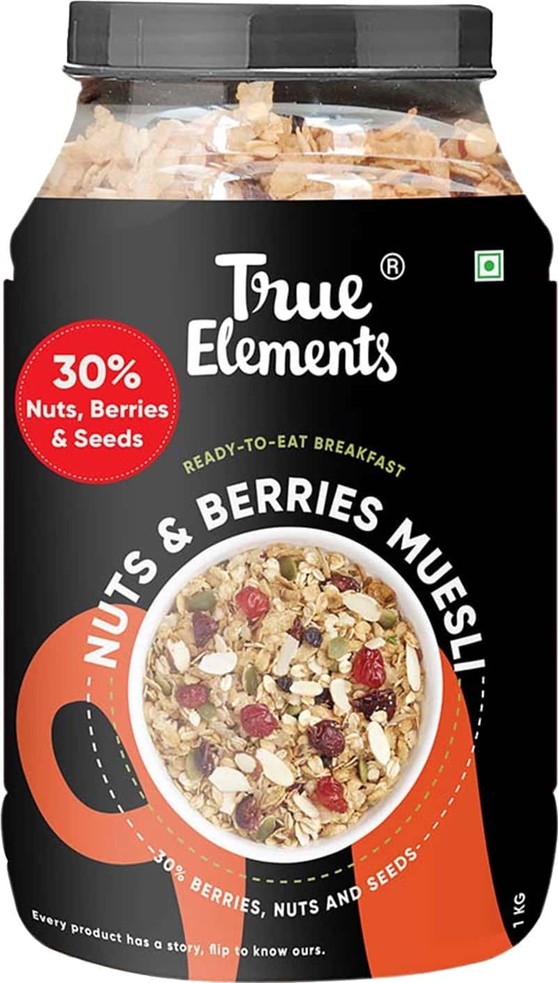 Buy TRUE ELEMENTS CRUNCHY NUTS & BERRIES MUESLI, WITH ALMONDS AND ...