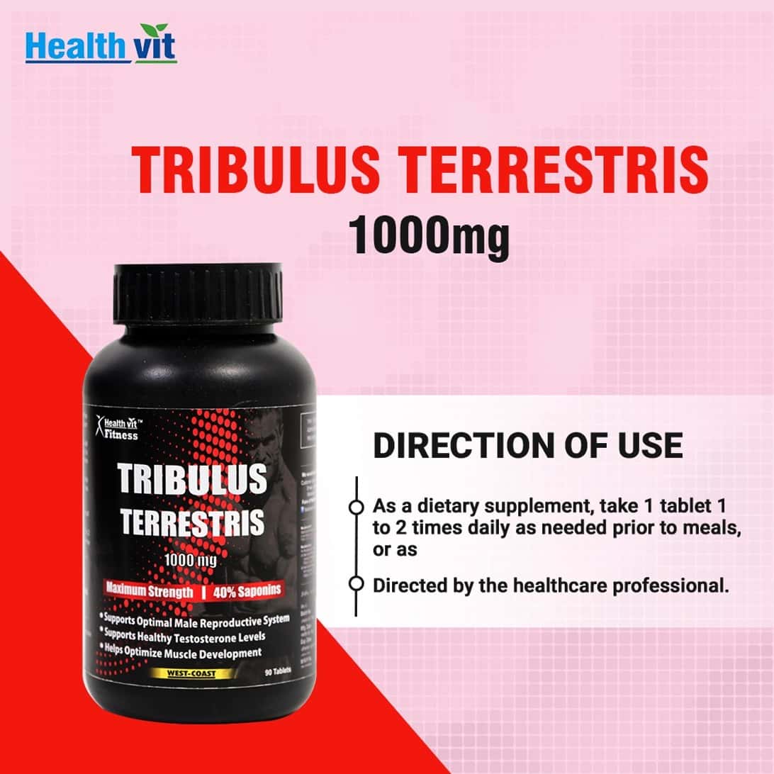 Buy HEALTHVIT FITNESS TRIBULUS TERRESTRIS 1000MG MAXIMUM STRENGTH 40% ...