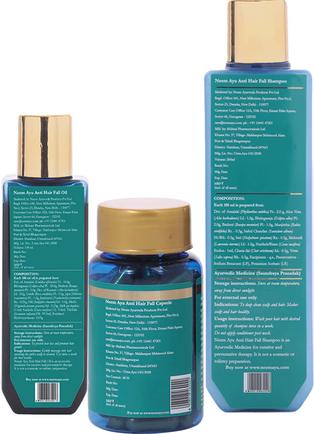 Buy NEEM AYU EXPERT ANTI HAIR FALL KIT FOR HAIR GROWTH| CLINICALLY ...