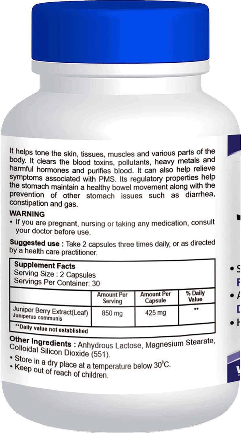Buy HEALTHVIT JUNIPER BERRY 850 MG 60 CAPSULES Online & Get Upto 60% ...