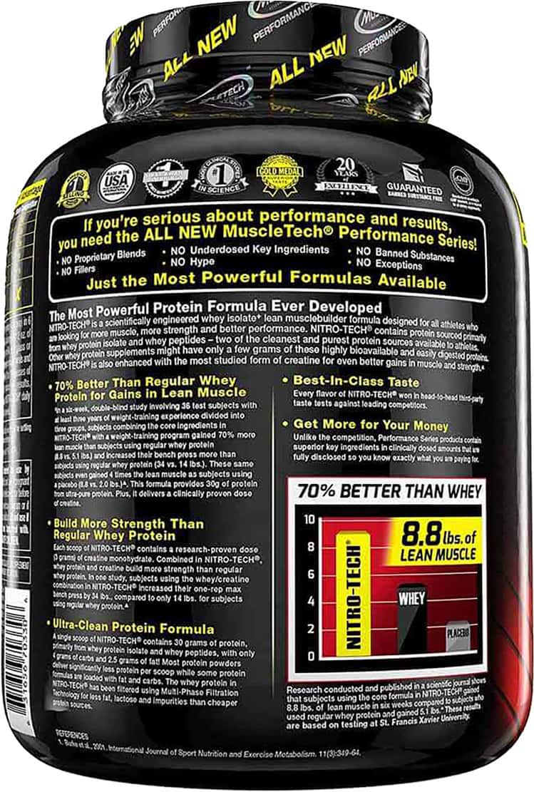 Buy MUSCLETECH STRAWBERRY NITRO TECH WHEY ISOLATE + LEAN MUSCLE - 1800 ...