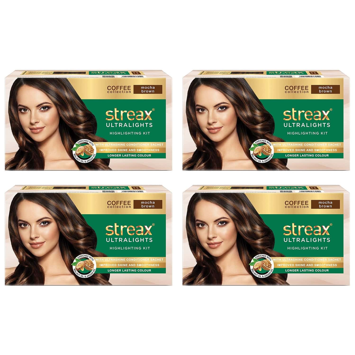 Buy STREAX ULTRALIGHTS HIGHLIGHTING KIT MOCHA BROWN(60 ML)PACK OF 4 ...