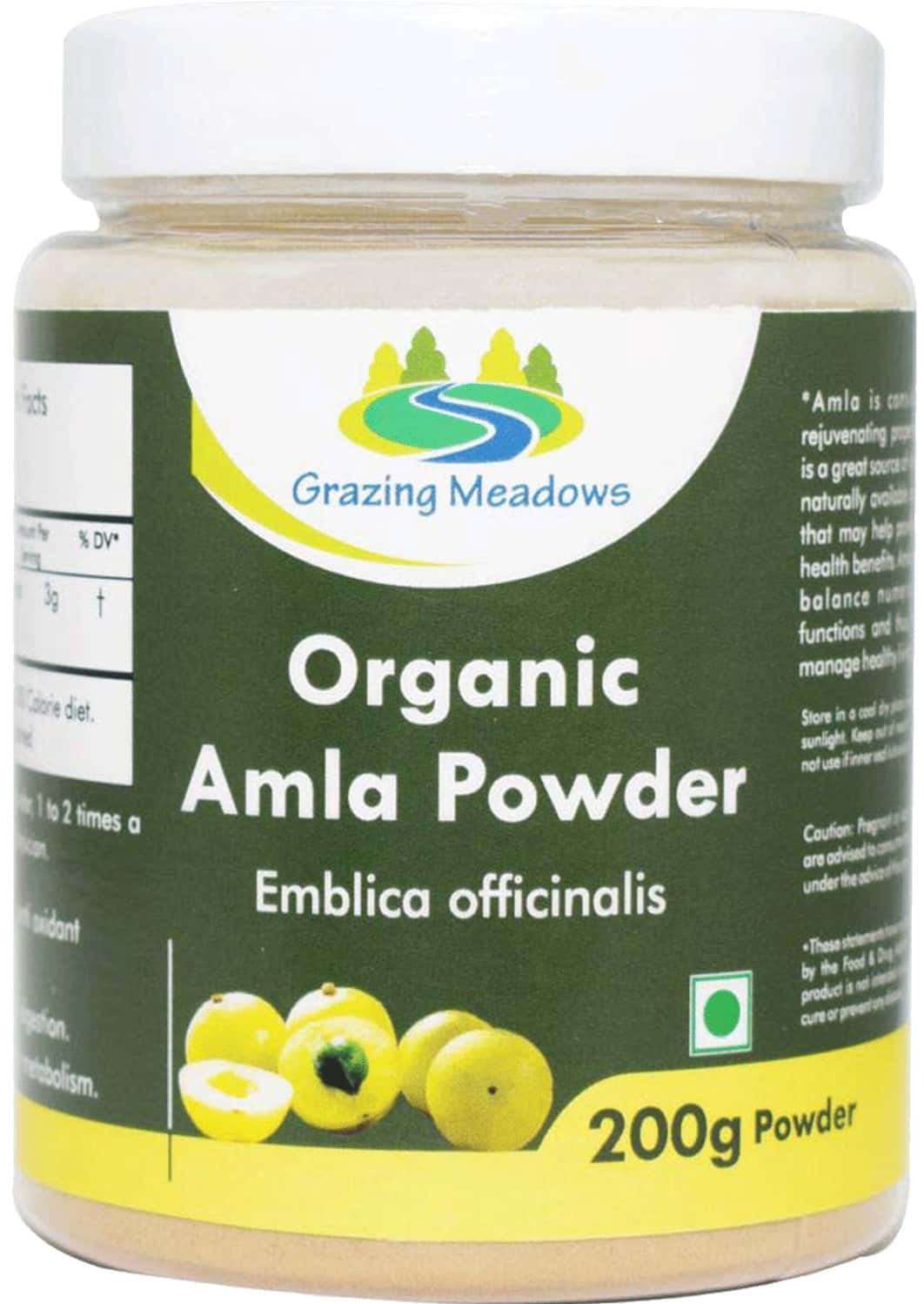 Buy GRAZING MEADOWS ORGANIC AMLA POWDER - 200 GMS | INDIAN GOOSEBERRY ...
