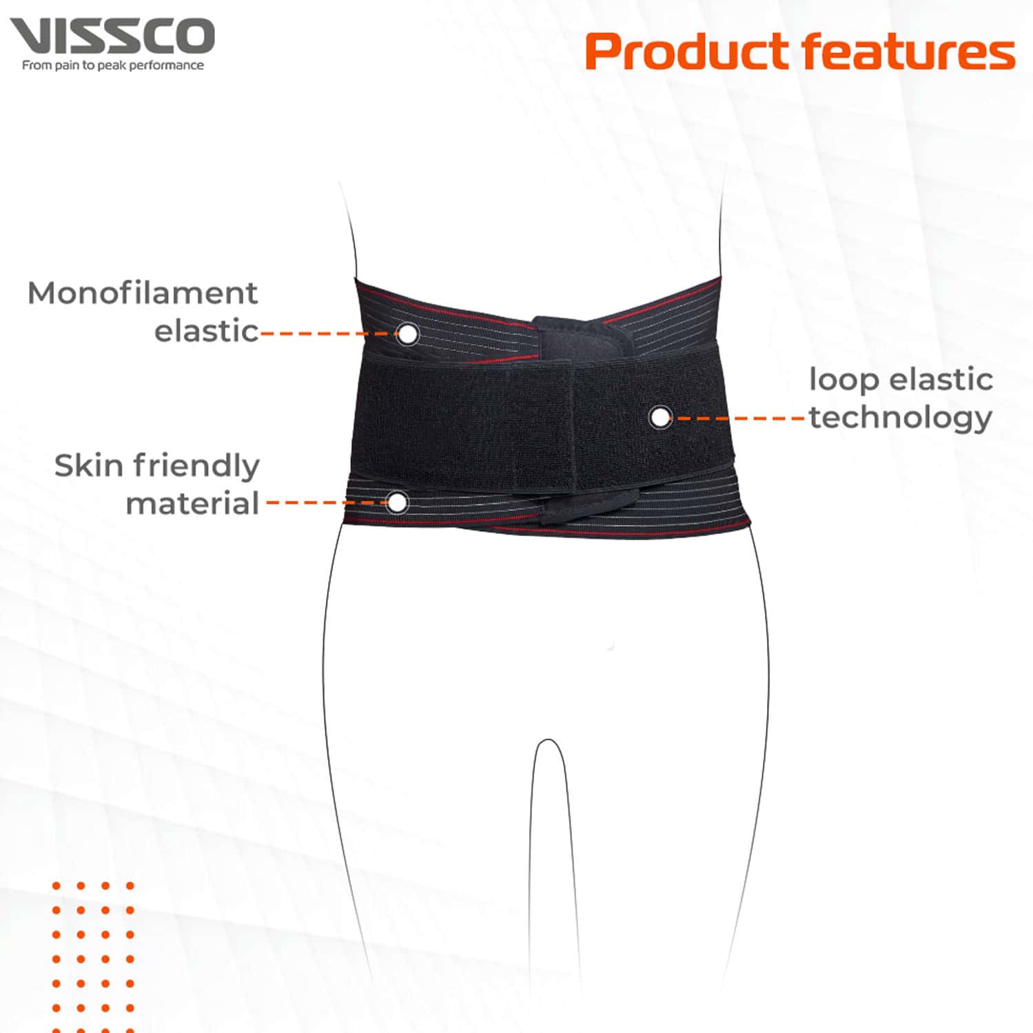 Buy VISSCO LUMBOSET ADVANCE BELT|PROVIDES SUPPORT TO THE LUMBAR SPINE & LOWER BACK - SMALL(BLACK ...