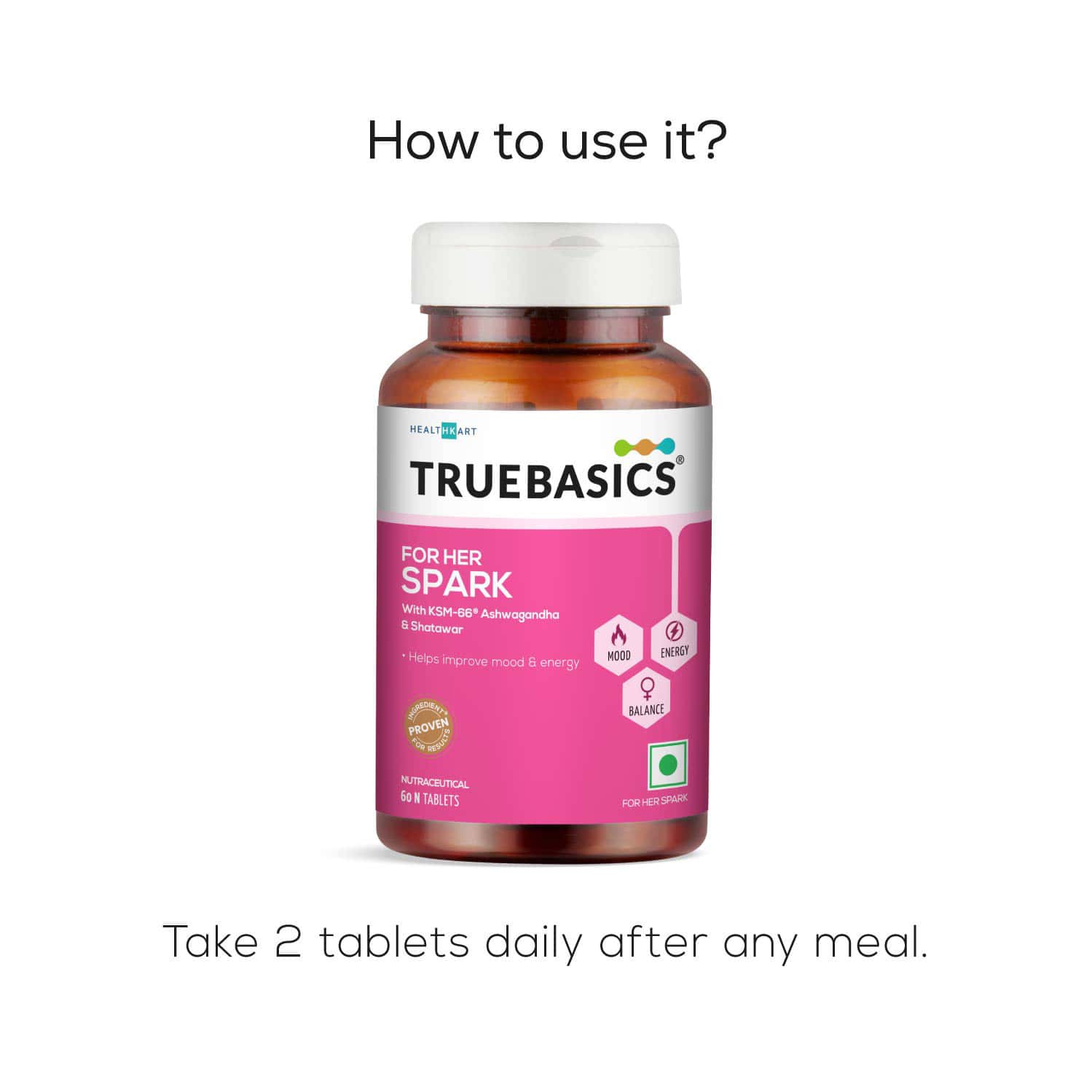 Buy TRUEBASICS FOR HER SPARK (60 TABLETS) Online & Get Upto 60% OFF at ...