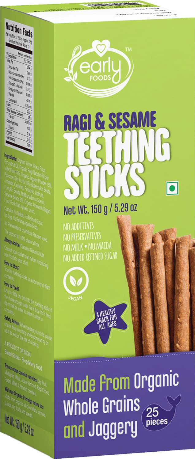 Buy EARLY FOODS PACK OF 3 - ORGANIC MILLET TEETHING STICKS HEALTHY ...