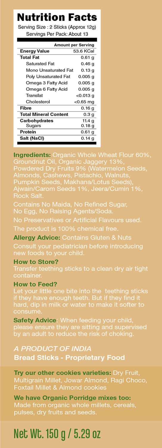 Buy EARLY FOODS PACK OF 3 - ORGANIC MILLET TEETHING STICKS HEALTHY ...