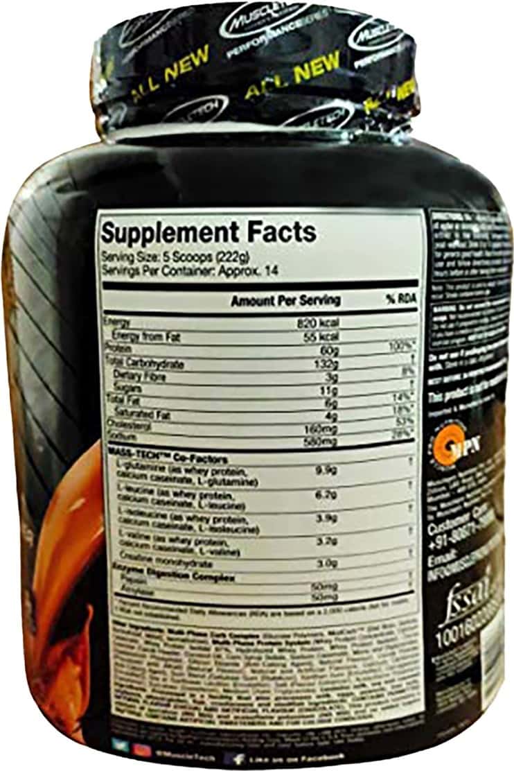 Buy MUSCLETECH MILK CHOCOLATE MASS GAINER WHEY PROTEIN POWDER ...