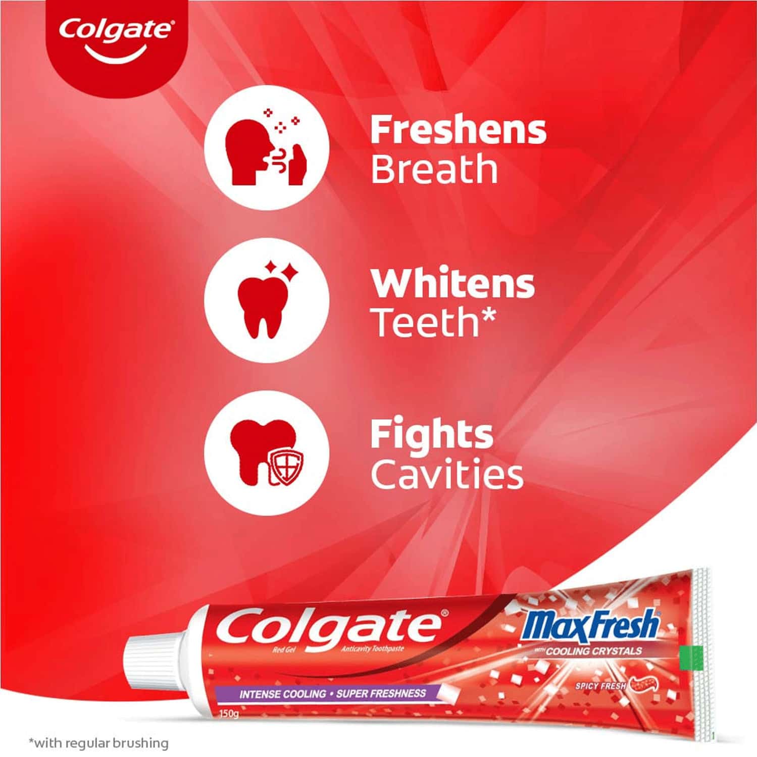 Buy COLGATE MAXFRESH TOOTHPASTE RED GEL PASTE WITH MENTHOL 70G+11G (81G ...