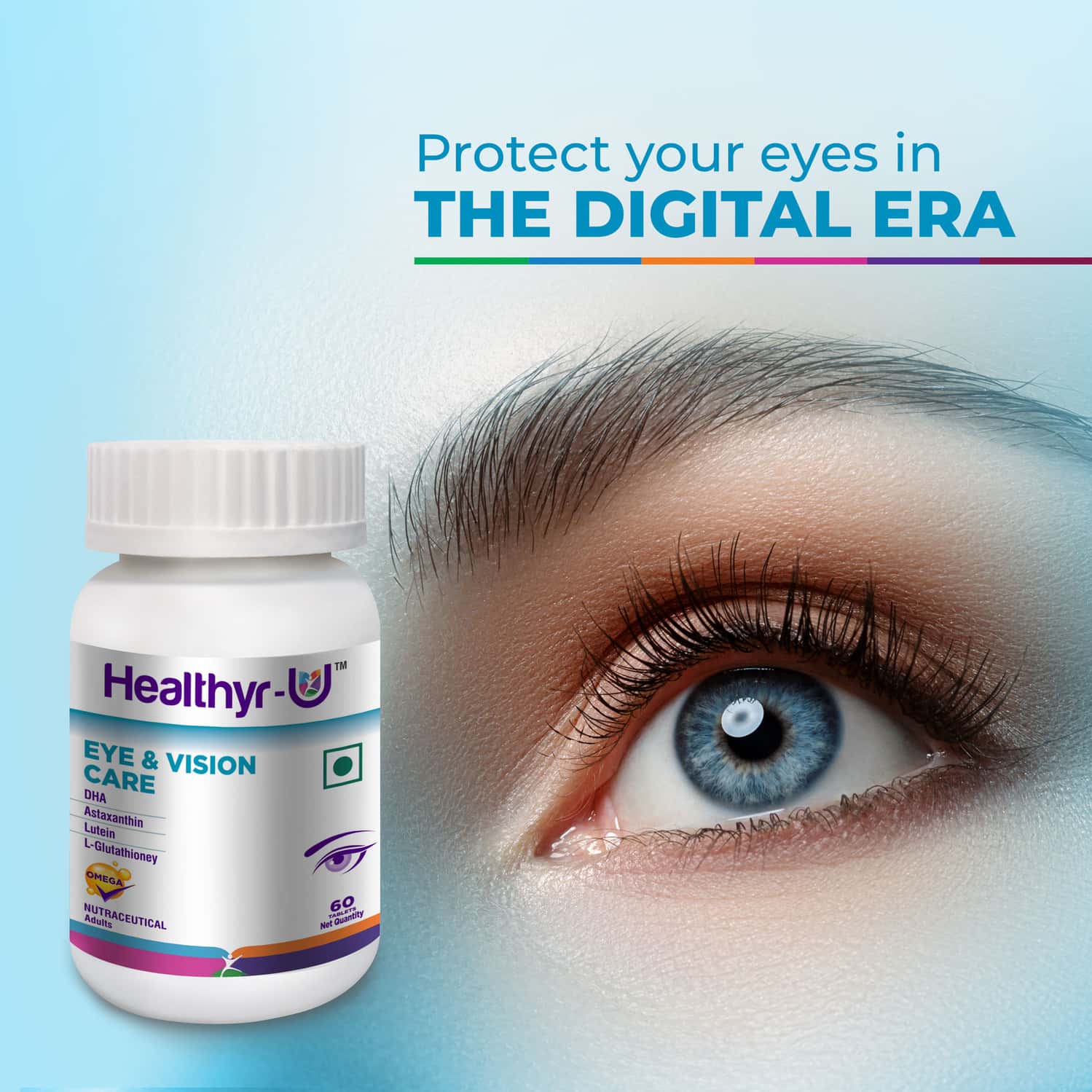 Buy HEALTHYR-U EYE & VISION CARE BOTTLE OF 60 TABLETS Online & Get Upto ...