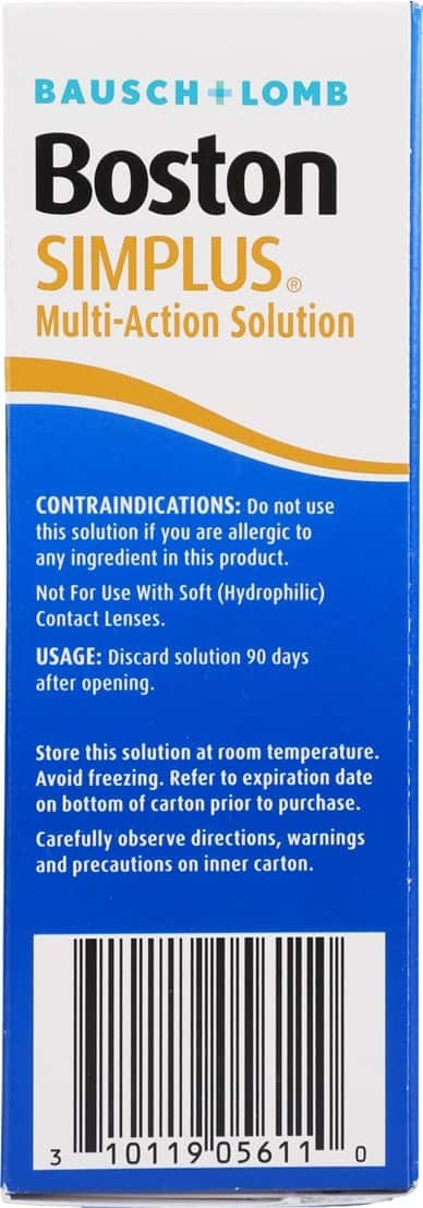 Buy BAUSCH & LOMB BOSTON SIMPLUS MULTIACTION BOTTLE OF 105 ML LIQUID ...