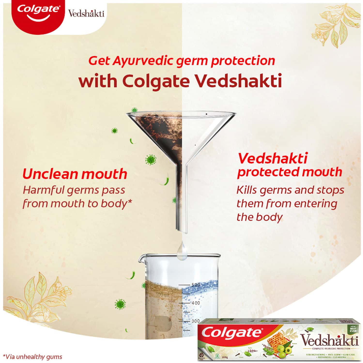Buy COLGATE SWARNA VEDSHAKTI AYURVEDIC TOOTHPASTE - 200G X 4 (SAVER ...