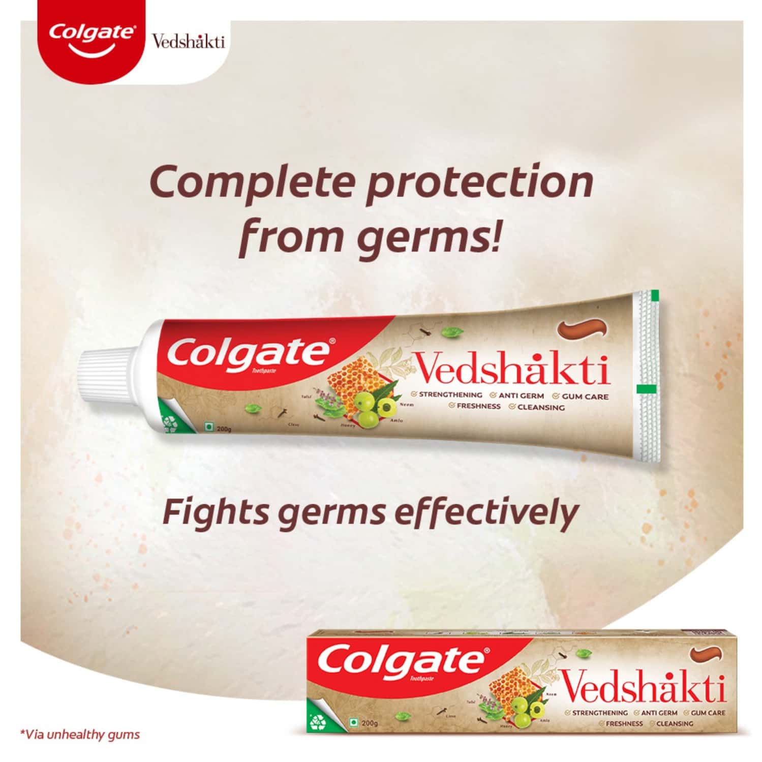 Buy COLGATE SWARNA VEDSHAKTI AYURVEDIC TOOTHPASTE - 200G X 4 (SAVER ...
