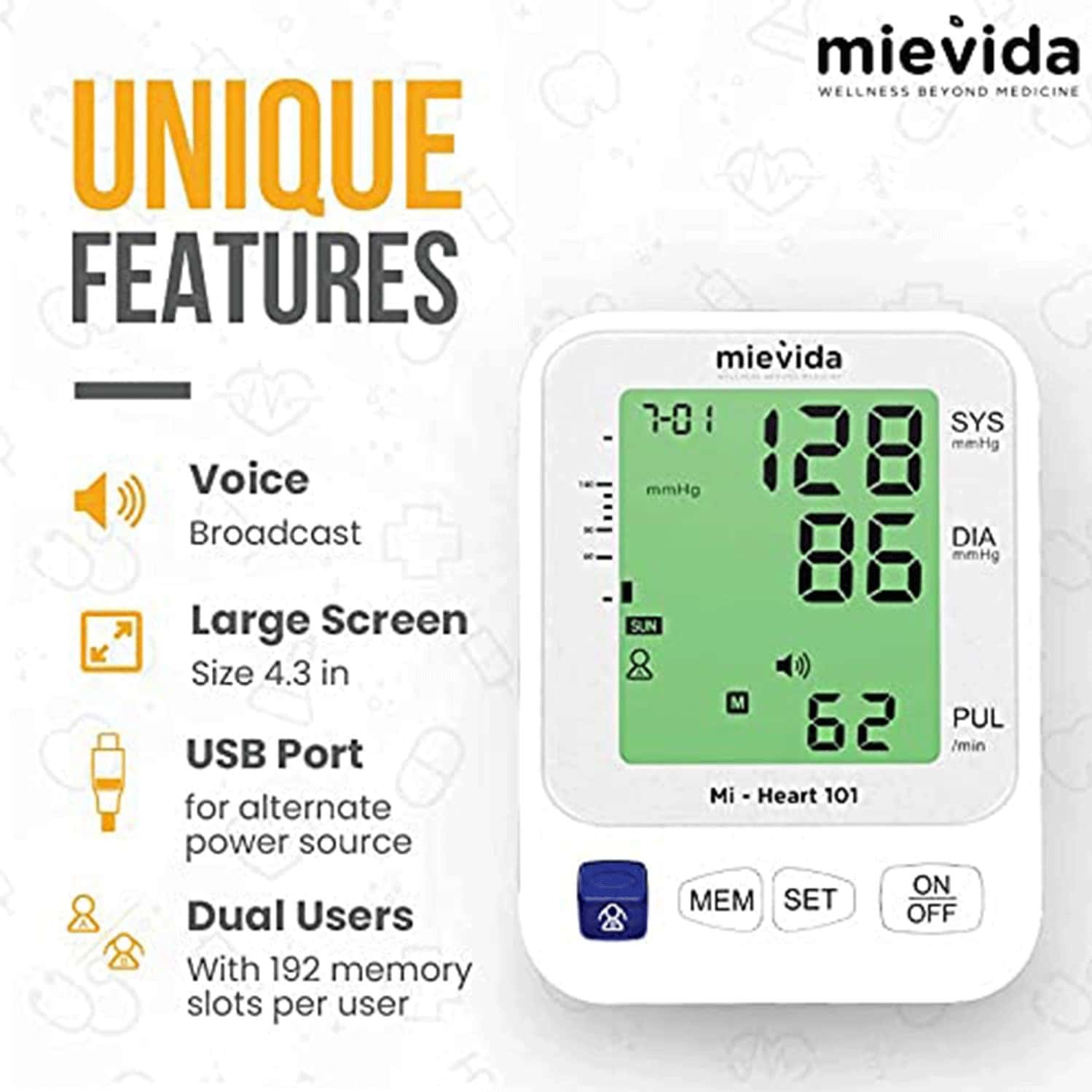 Buy DIAMOND DELUXE BPMR 120 BLOOD PRESSURE MONITOR DEVICE 1 Online ...