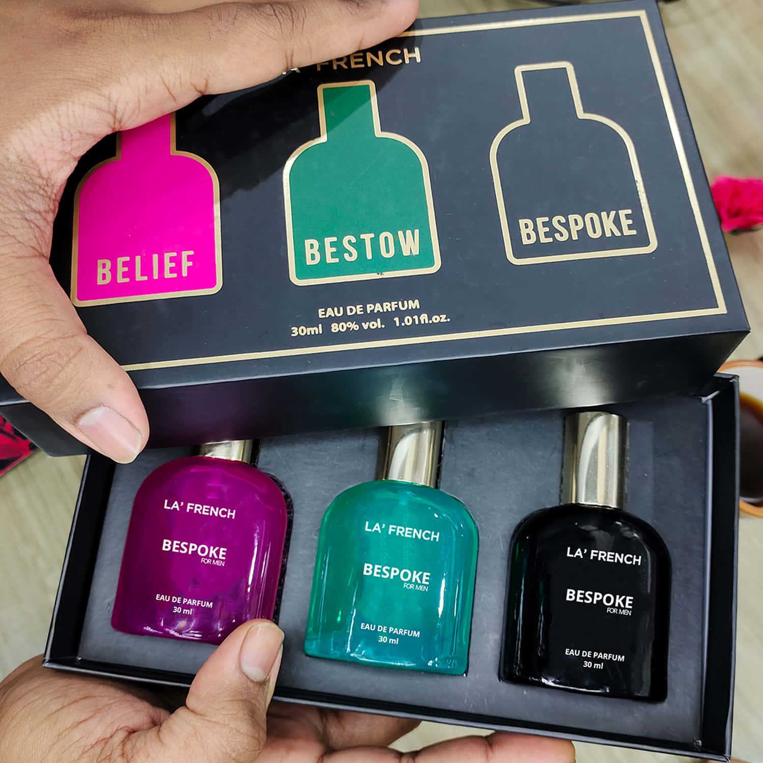 Buy LA FRENCH BELIEF, BESTOW, BESPOKE GIFT SET PERFUME FOR MEN 3 X 30ML ...