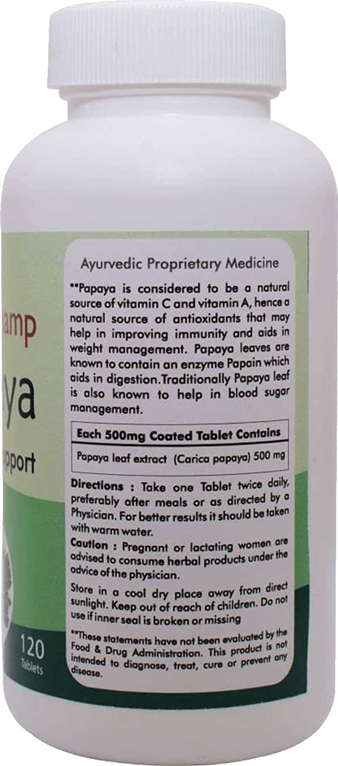 Buy AYUR CHAMP PAPAYA 120 TABLETS PACK OF 2 Online & Get Upto 60% OFF ...