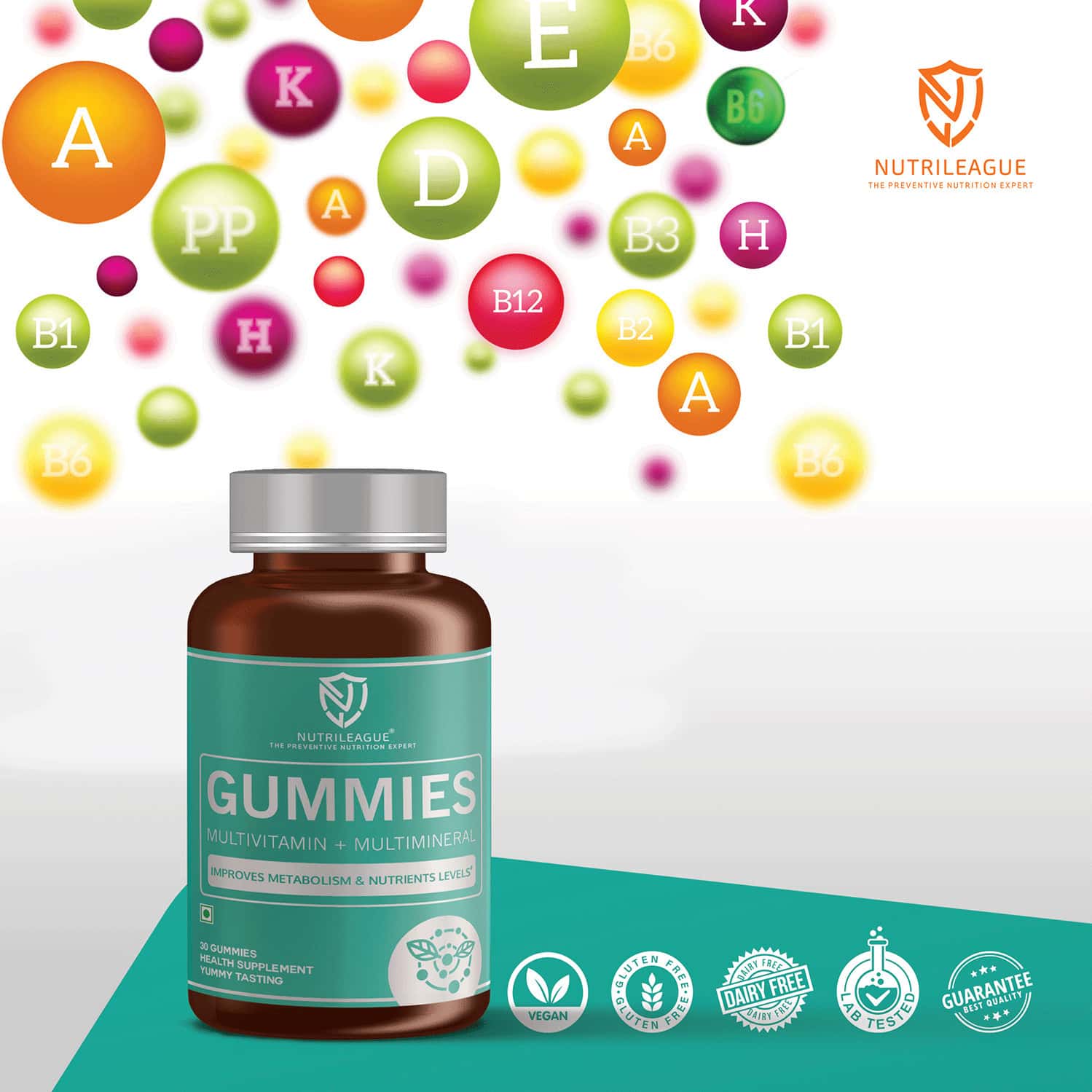 Buy NUTRILEAGUE MULTIVITAMIN + MULTIMINERAL GUMMIES|IMPROVES STRENGTH ...