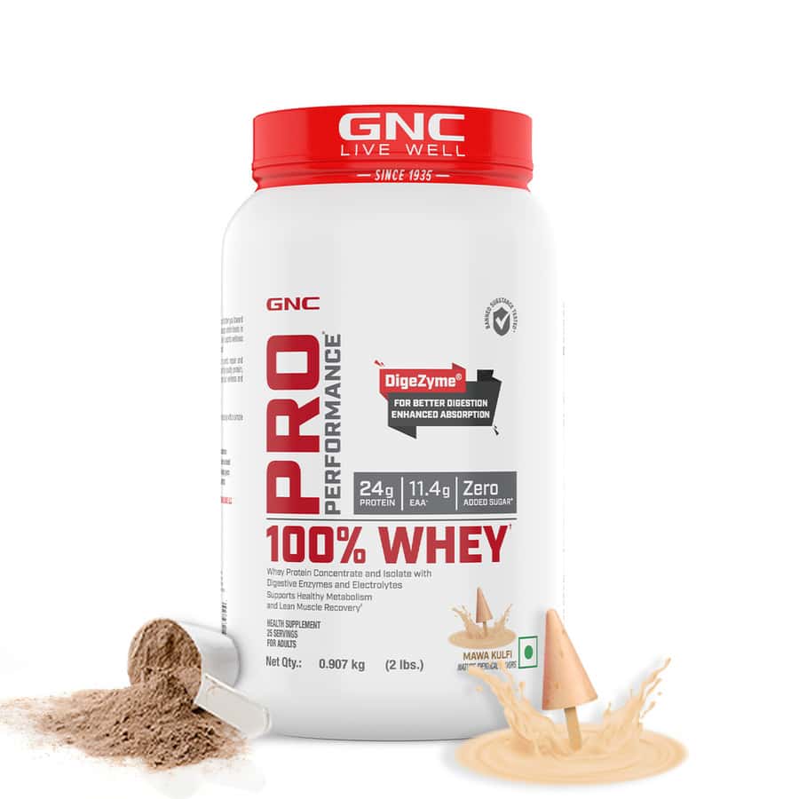 Buy GNC PRO PERFORMANCE 100% WHEY PROTEIN POWDER | 907 G | 24G PROTEIN ...