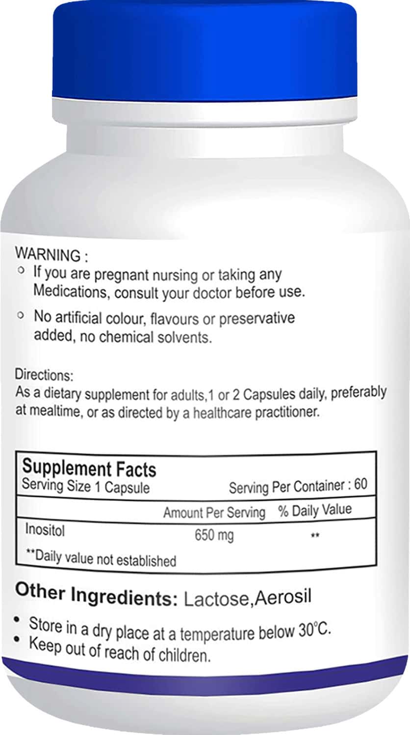 Buy HEALTHVIT INOSITOL 650 MG - 60 CAPSULES Online & Get Upto 60% OFF ...