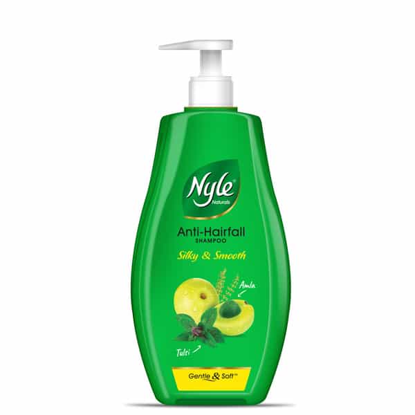 Buy NYLE NATURALS SILKY AND SMOOTH ANTI HAIRFALL SHAMPOO, WITH TULSI ...