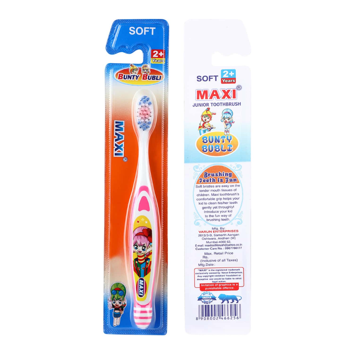 Buy MAXI BUNTY BUBLI JUNIOR SOFT TOOTHBRUSH (PACK OF 12) Online & Get ...