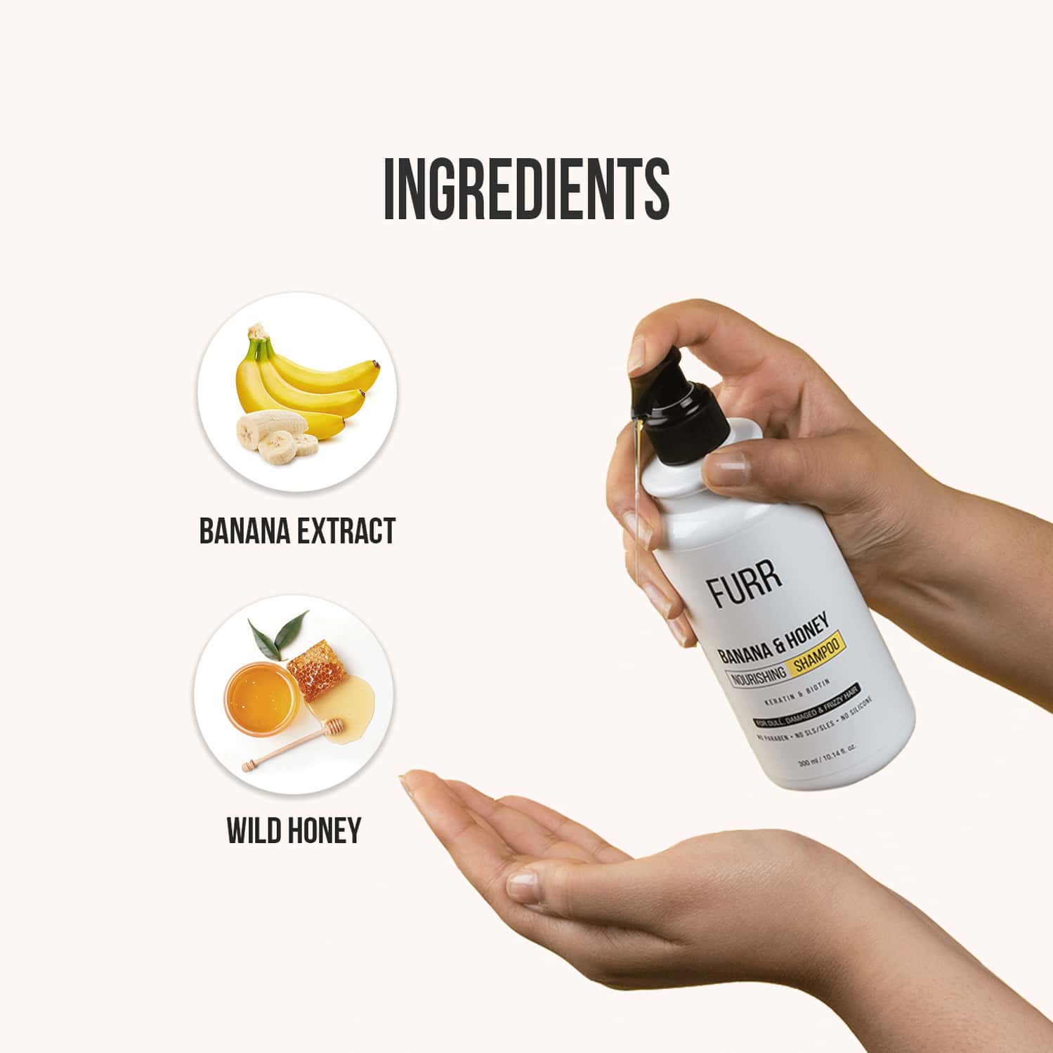 Buy FURR BANANA AND HONEY NOURISHING SHAMPOO - 300ML NOURISHES HAIR AND ...