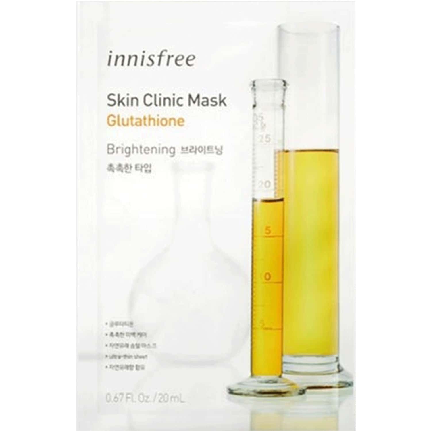Buy INNISFREE SKIN CLINIC SHEET MASK - GLUTATHIONE- 1 PC Online & Get Upto 60% OFF at PharmEasy