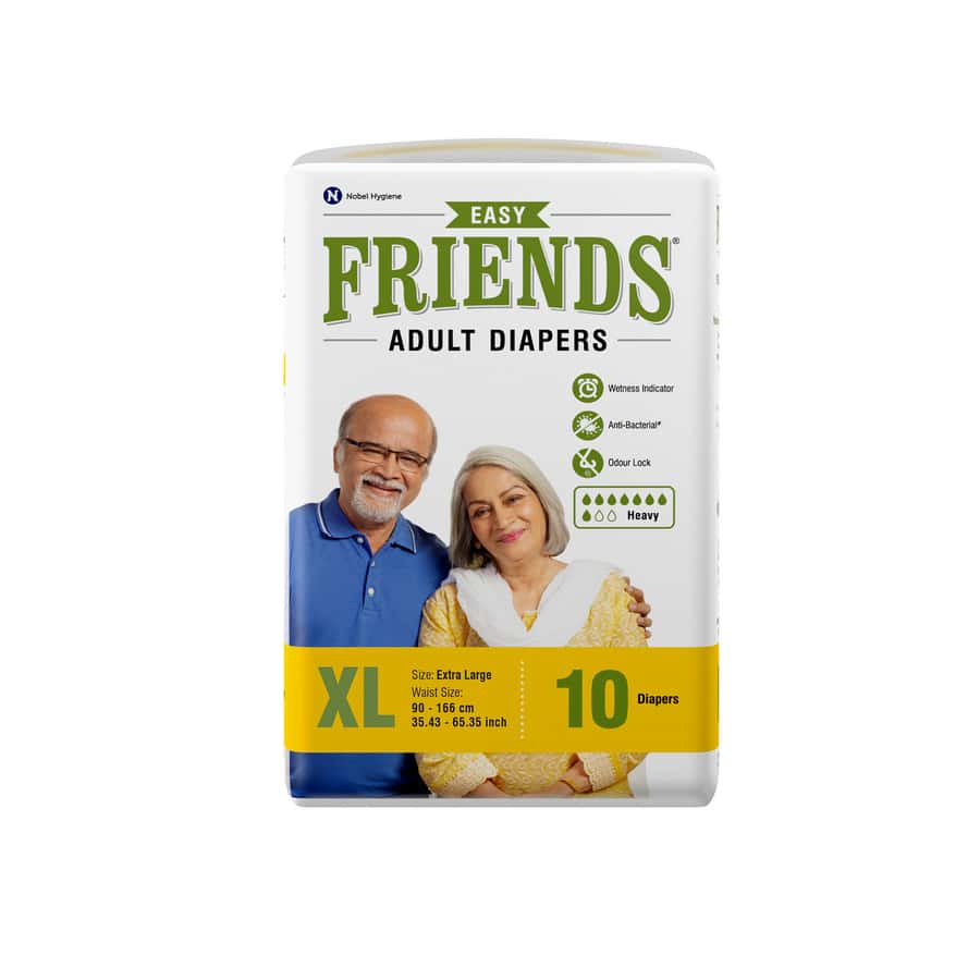 Buy FRIENDS EASY ADULT DIAPERS TAPE STYLE HIGH ABSORBENCY CORE 10 COUNT ...