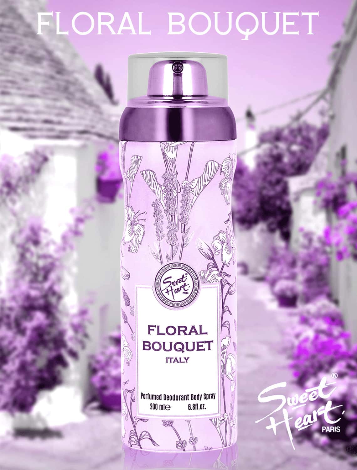 Buy SWEET HEART FLORAL BOUQUET ITALY (PURPLLE) DEODORANT PERFUMED ...