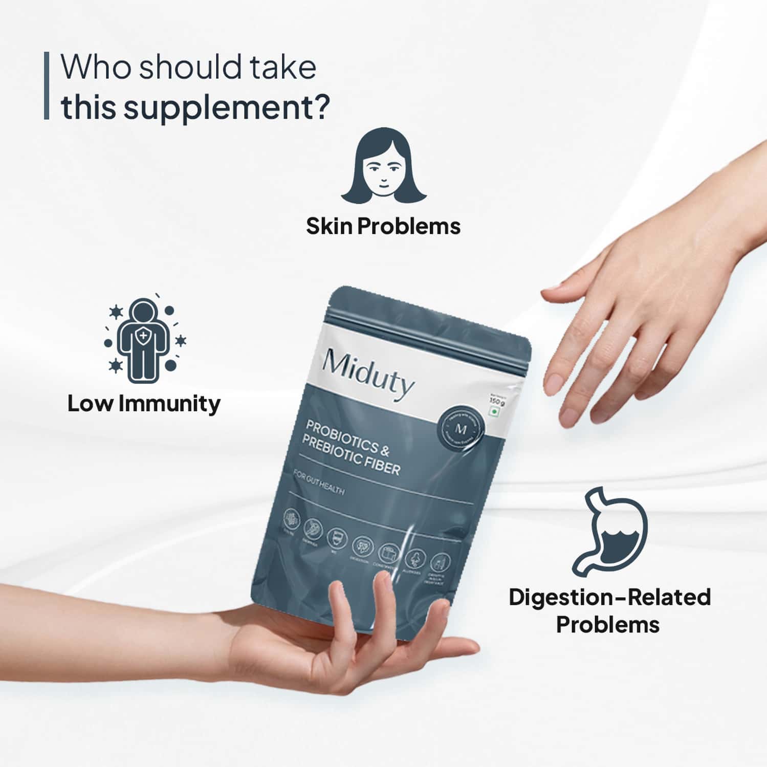Buy MIDUTY PALAK NOTES PROBIOTICS & PREBIOTIC POWDER FOR GUT HEALTH ...
