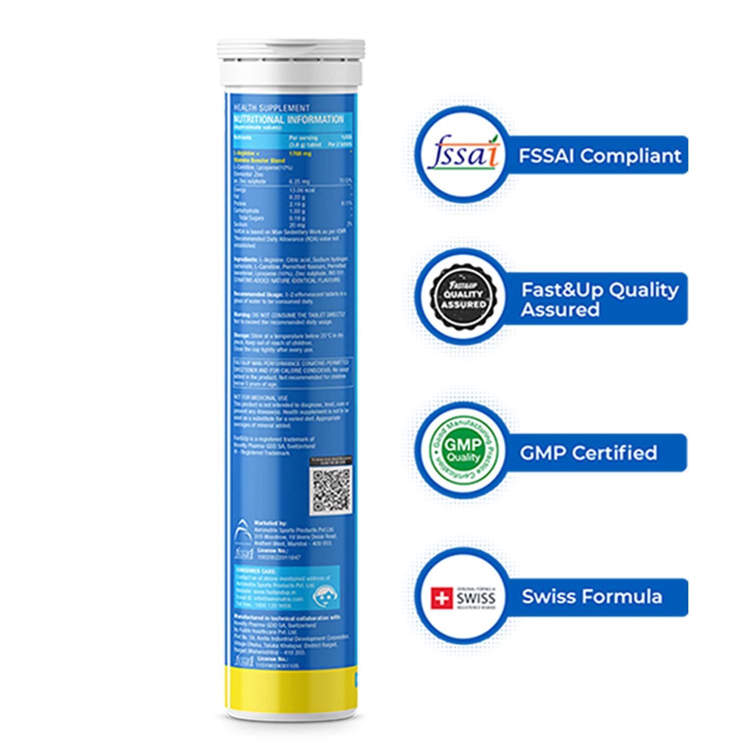 Buy FAST&UP MAN PERFORMANCE - 1500MG - 60 EFFERVESCENT TABLETS | ORANGE ...