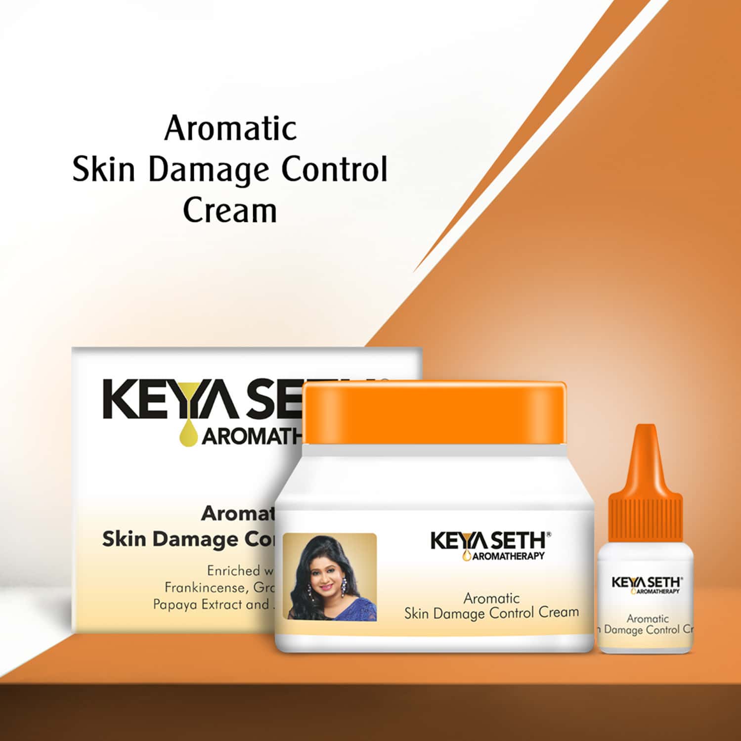 Buy KEYA SETH AROMATHERAPY SKIN DAMAGE CONTROL CREAM + SERUM45GM Online ...