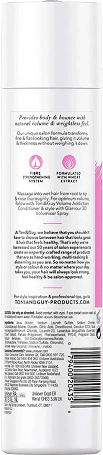 Buy TONI & GUY VOLUME ADDICTION SHAMPOO, GIVES NATURAL VOLUME & BOUNCE ...