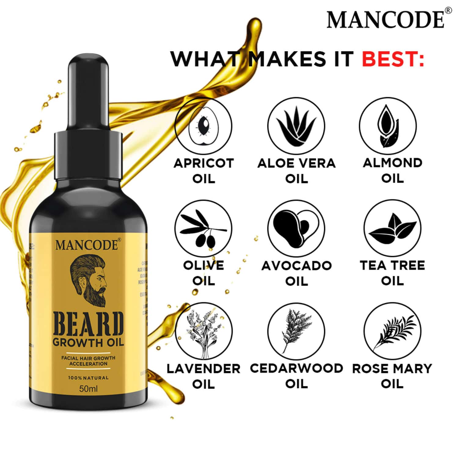 Buy MANCODE BEARD GROWTH OIL, 50ML Online & Get Upto 60% OFF at PharmEasy