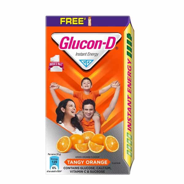 Buy GLUCON-D TANGY ORANGE FLAVOUR GLUCOSE POWDER WITH FREE SIPPER ...