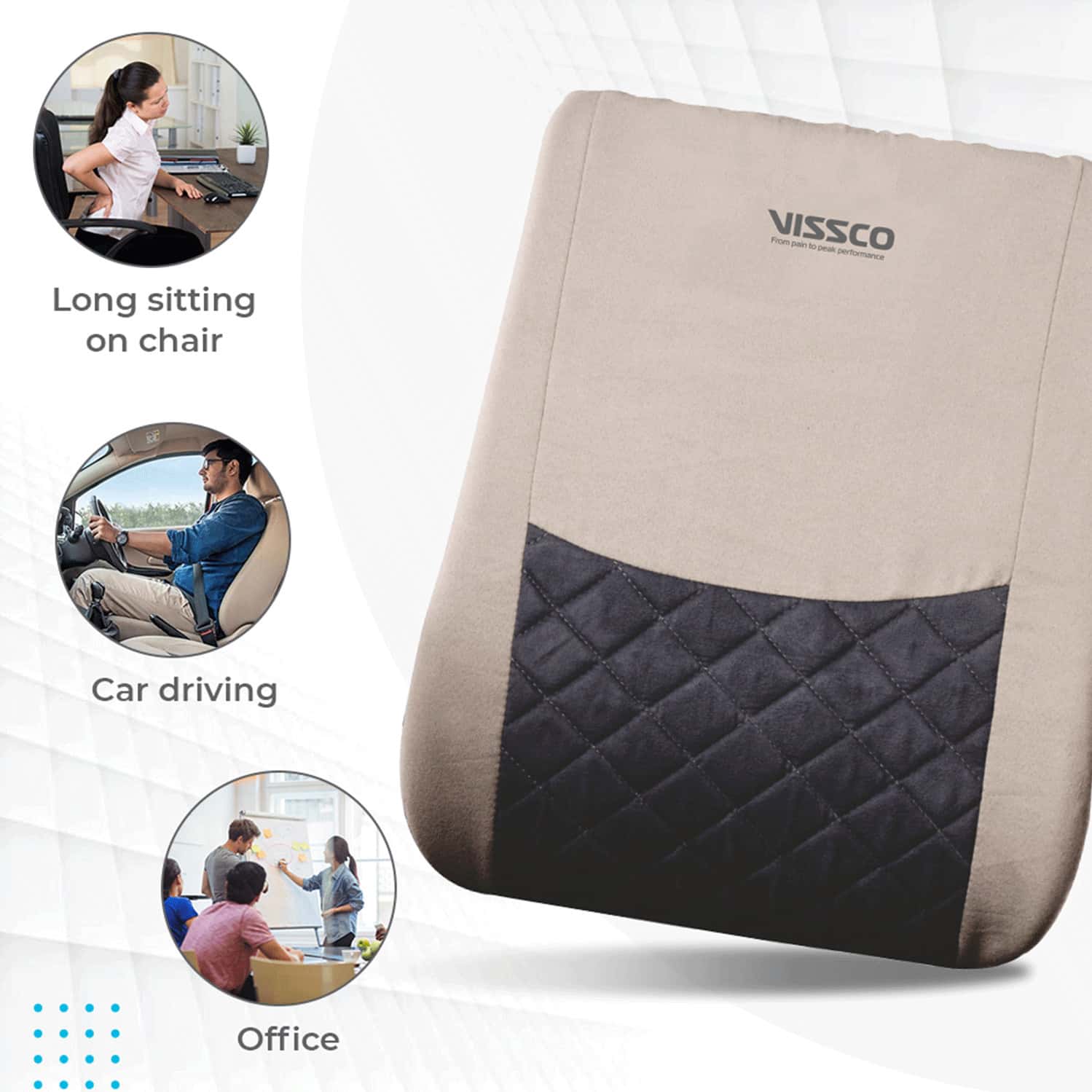 Buy VISSCO SMART ORTHOPAEDIC BACK REST | FOR PODTURE CORRECTION ...