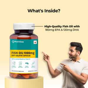 Buy PHARMEASY FISH OIL 1000MG SOFT GELATIN 60 CAPSULES Online & Get ...