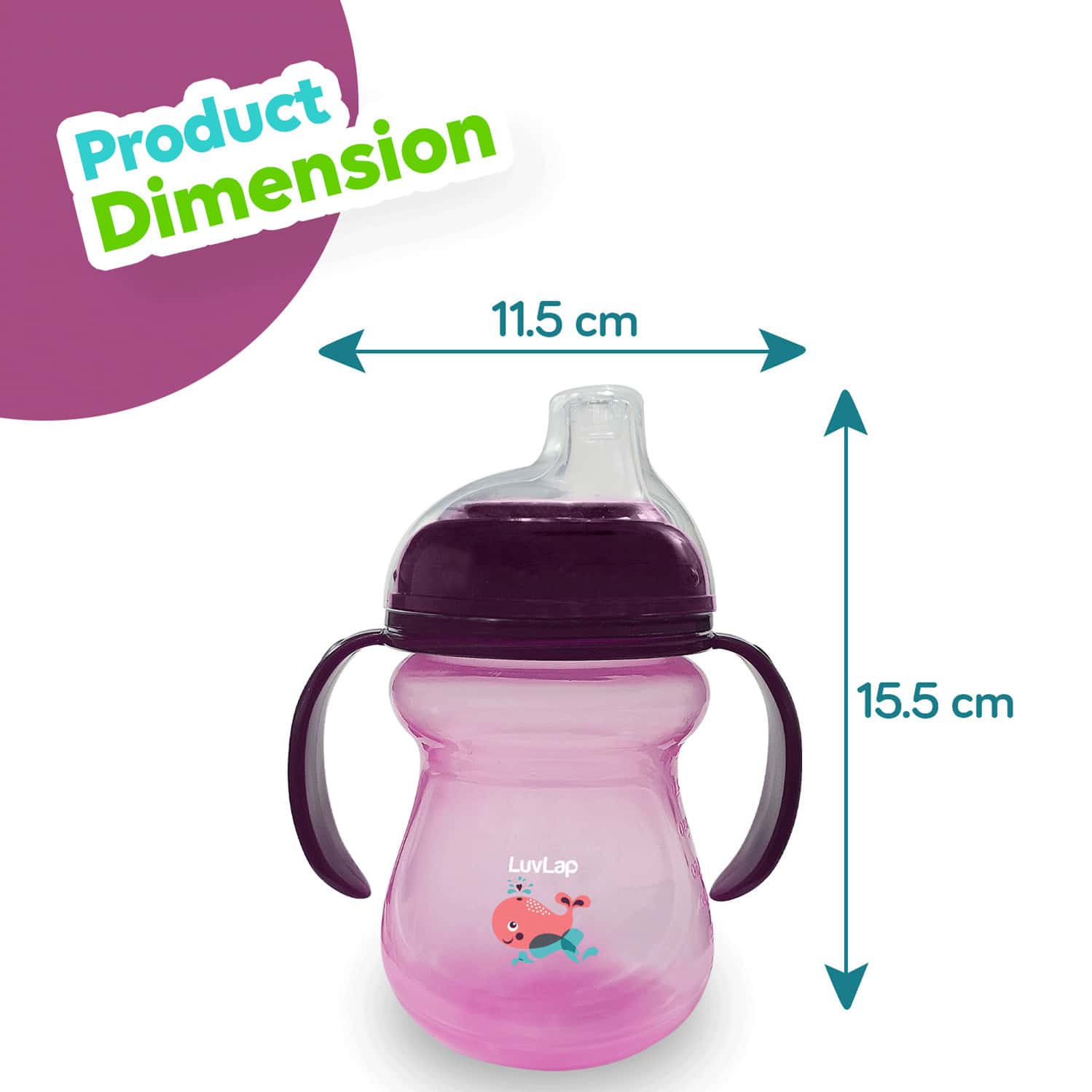 Buy LUVLAP MOBY LITTLE SPOUT SIPPER FOR INFANT OR TODDLER 240ML SIPPY ...