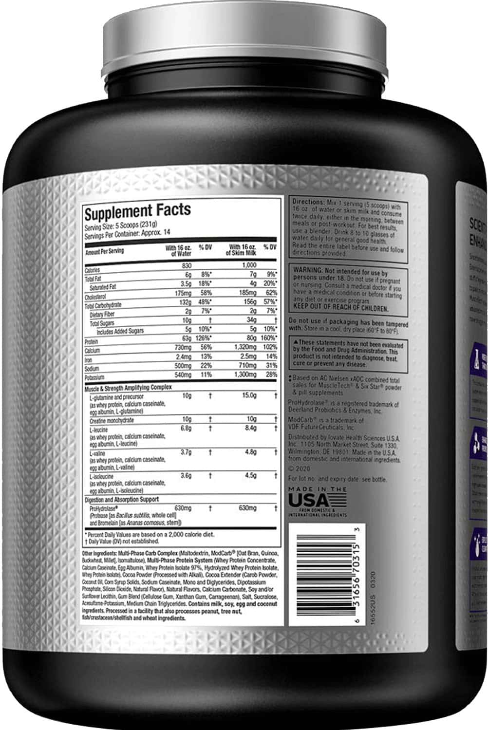 Buy MUSCLETECH MASS TECH ELITE 7 LB 3.17KG JAR Online & Get Upto 60% ...